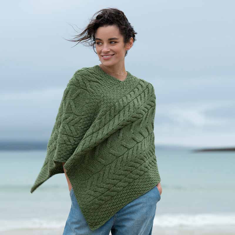 Traditional Irish Ponchos & Irish Shawls | Celtic Capes | Authentic Aran