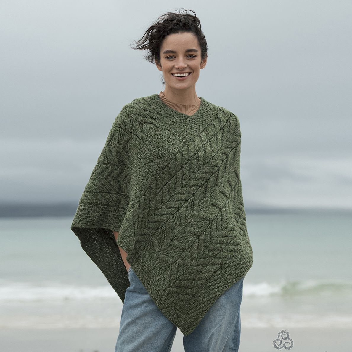 Traditional Irish Women's Supersoft Poncho | Tara Irish Clothing | Free ...