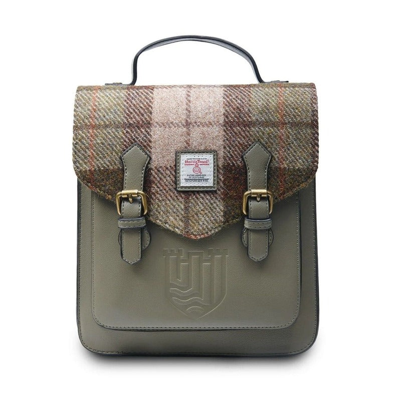 Harris Tweed & Leather Scottish Backpack | Tara Irish Clothing
