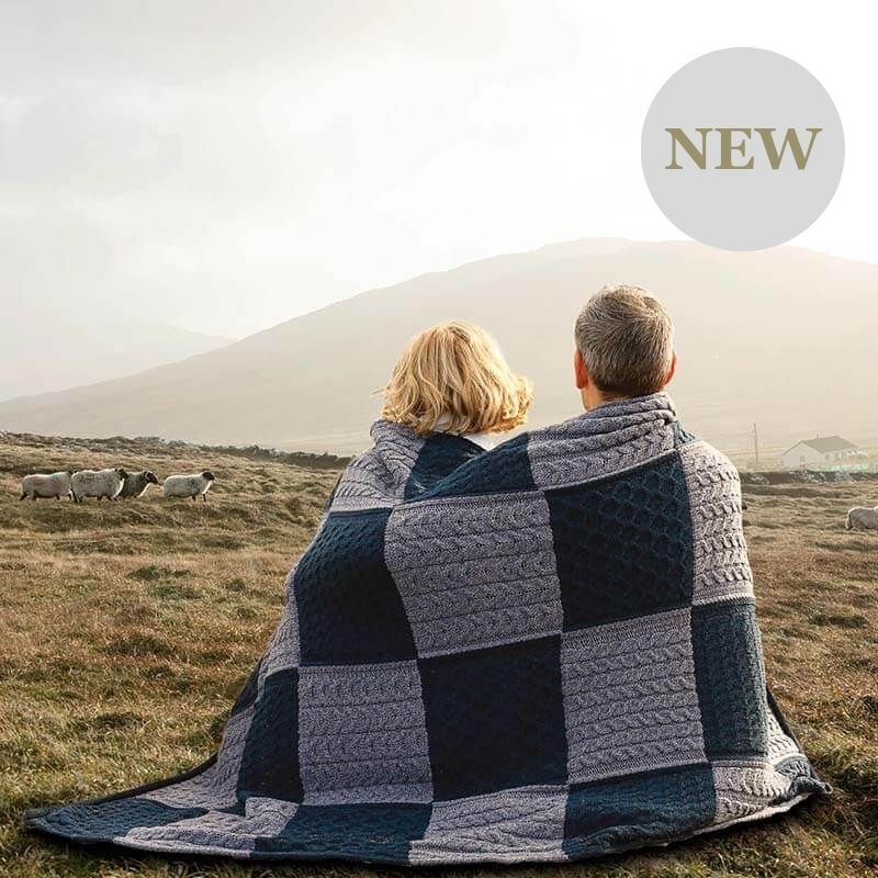 Patchwork Merino Wool Irish Throw