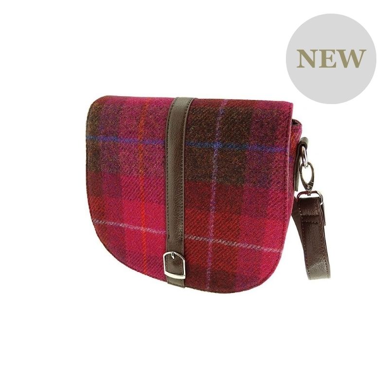 Pink Harris Tweed Ladies Shoulder Bag
