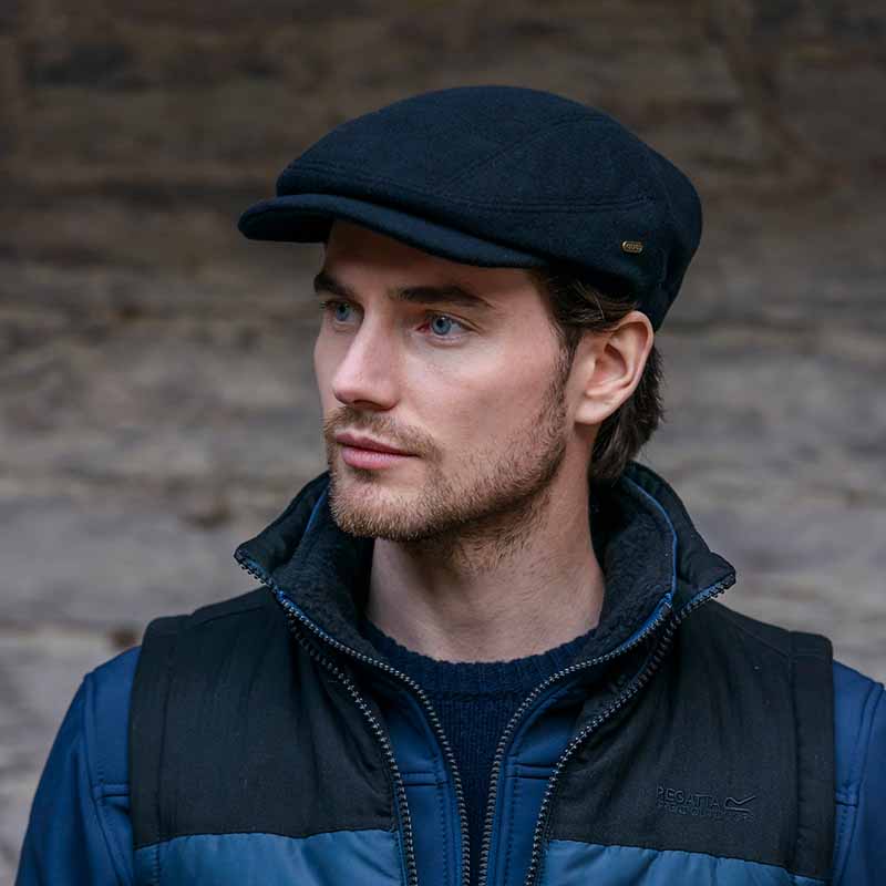 Irish Tweed Kerry Cap Black | Tara Irish Clothing | Free US Shipping